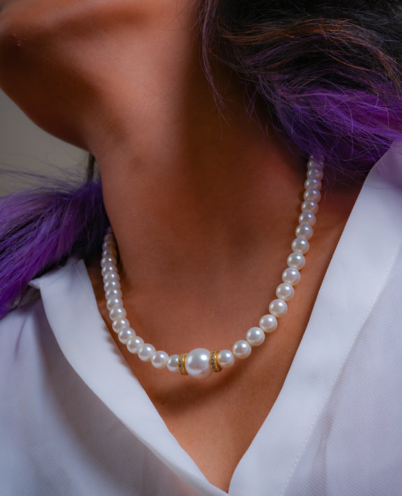 High Tea Pearl Necklace by Totapari - Elegance and Charm